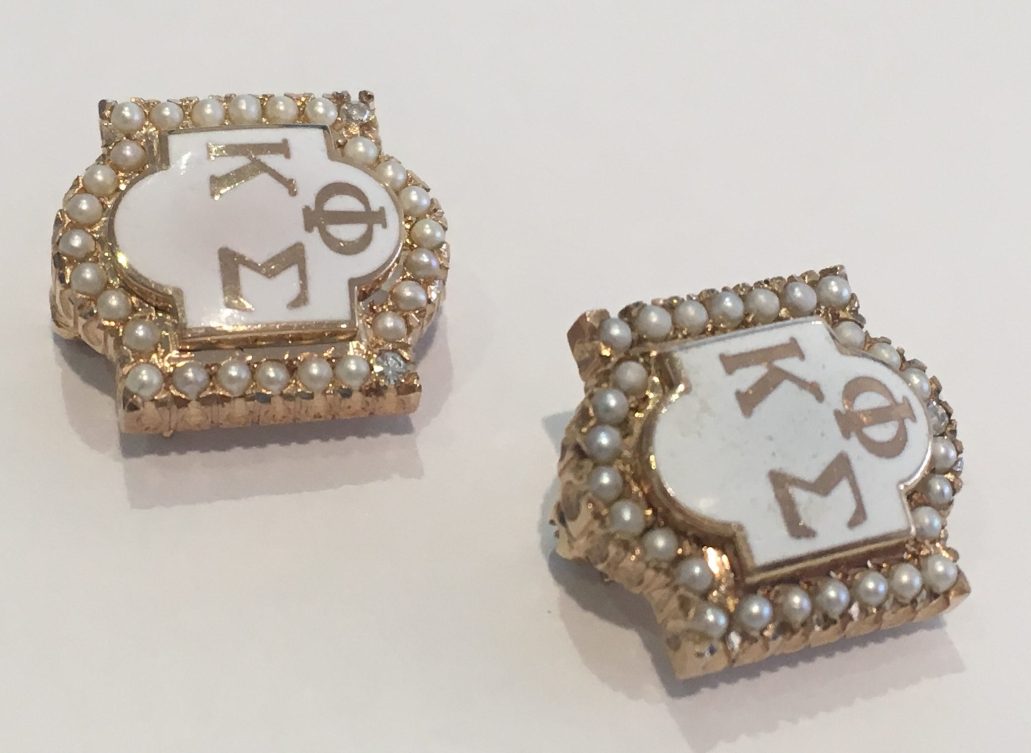 10K Yellow Gold Matching Vintage Omega Kau Epsilon Pins Fraternity ...