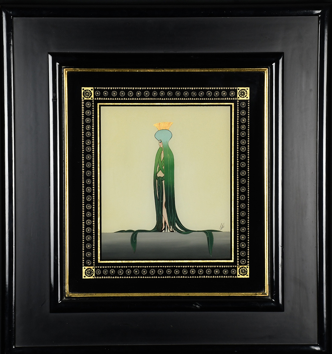 Opera Gouache by Erte Framed Paper 24k Gold Leaf Borders Framed ...