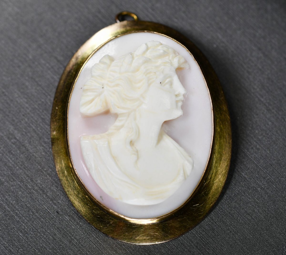 10K Yellow Gold Antique Shell Cameo 11.4g Pin/Pendant Good Condition ...