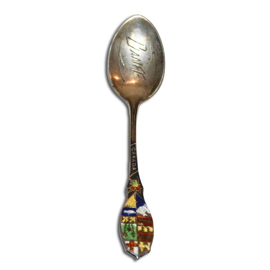 Sterling Silver Canada Enamel Souvenir Spoons (Set of 4)