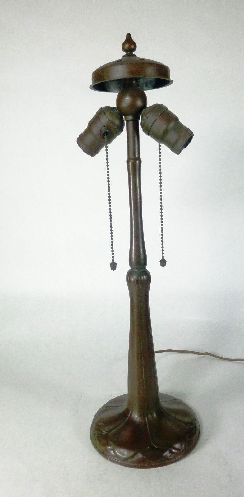 Handel "Teroca" Filigree Panel Lamp w/ Handled Bronze Base Circa 1915 ...