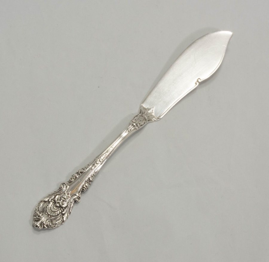 Sir Christopher by Wallace Sterling Silver Master Butter flat handle 7 ...