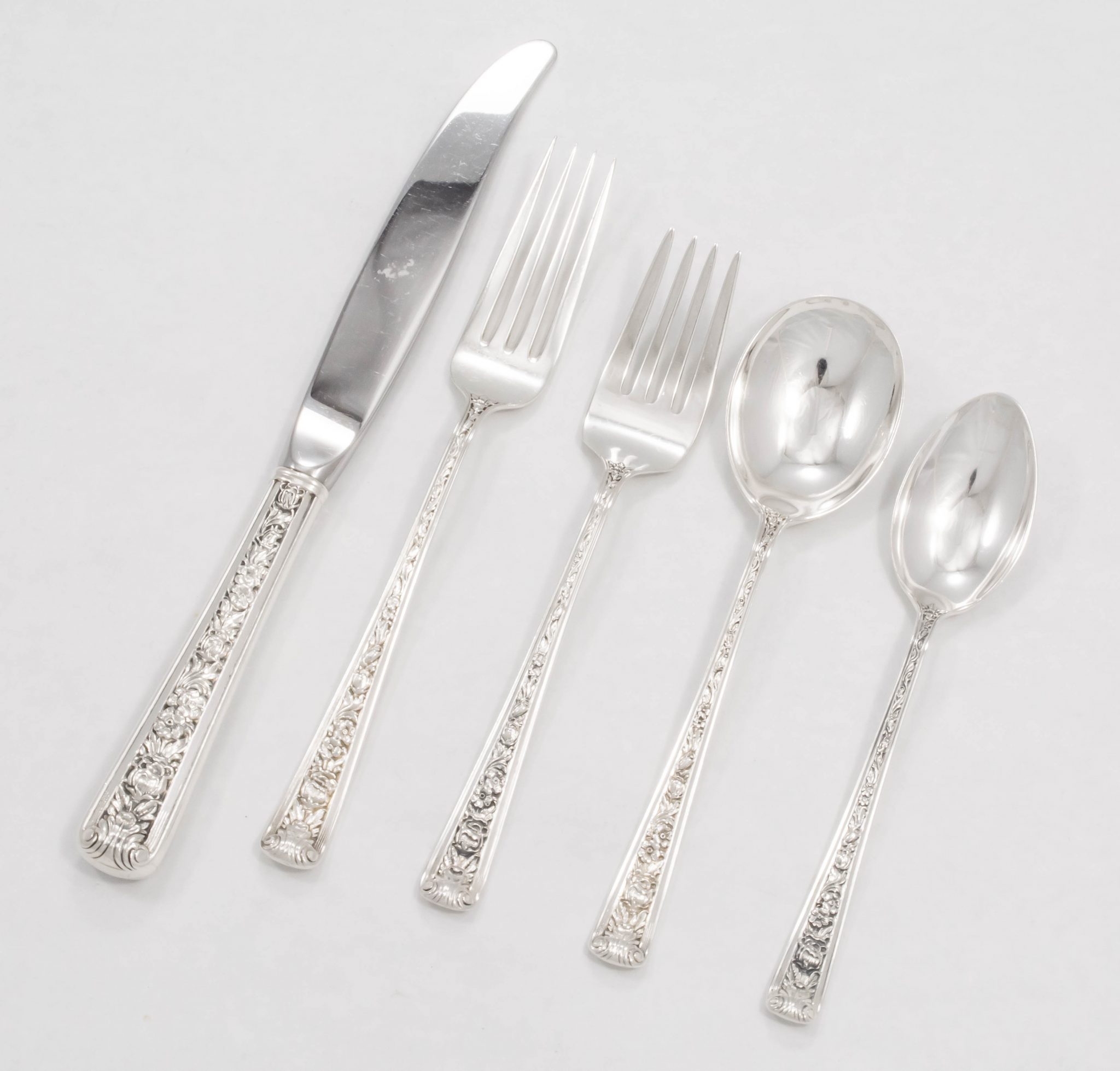 Windsor Rose by Watson Sterling Silver 5pc Regular Place Settings ...
