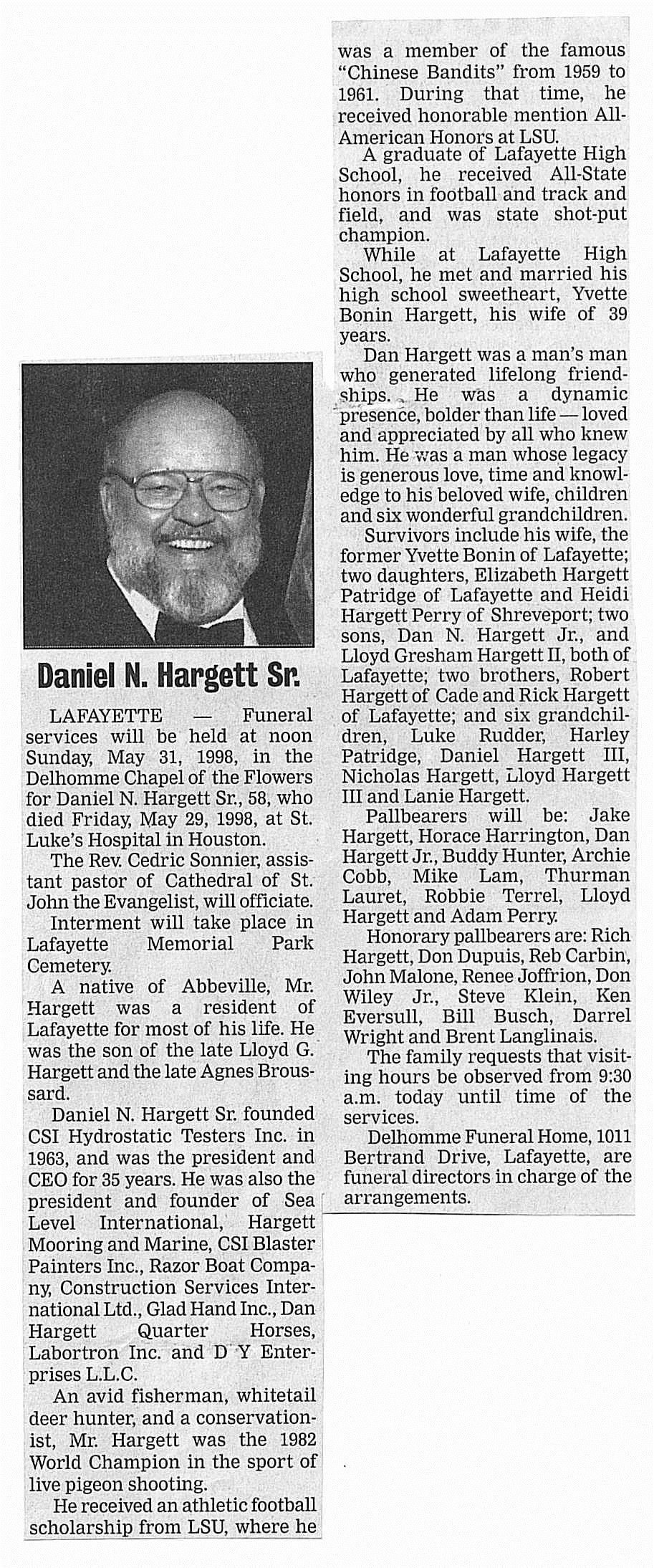 Daniel Neil Hargett Sr. - Remember My Journey