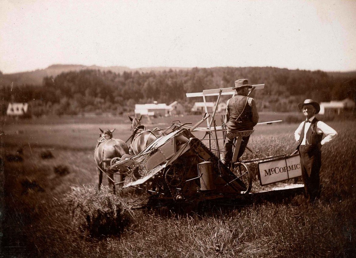 "[T]he first Harvesting machine ever used in the township, and we have ...