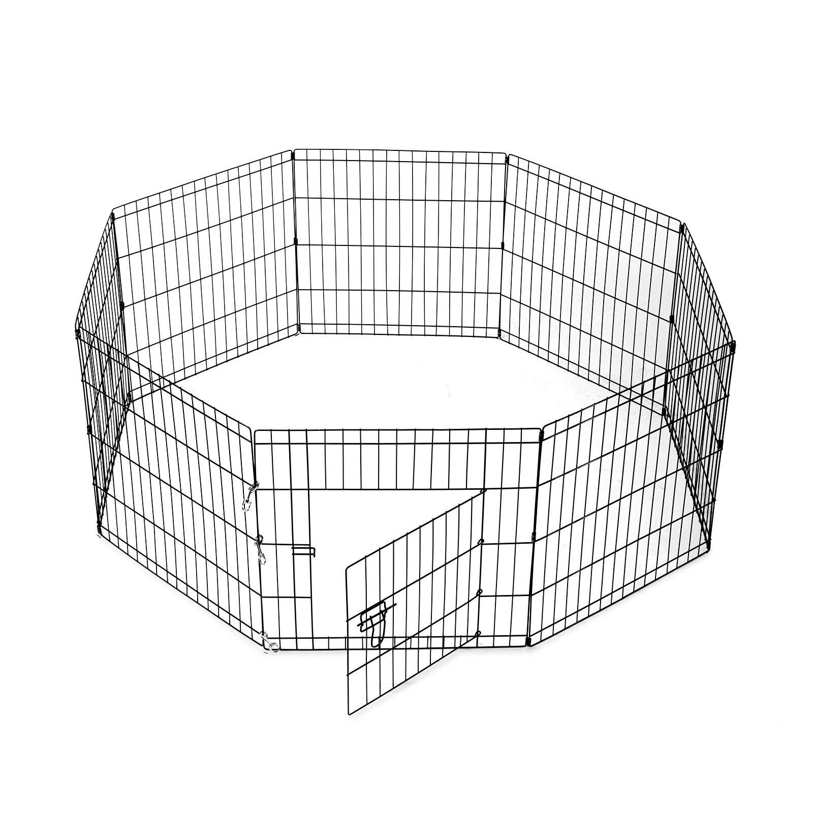 Puppy Dog Playpen Indoor Outdoor Pet Exercise Play Yard Pen Run Black ...