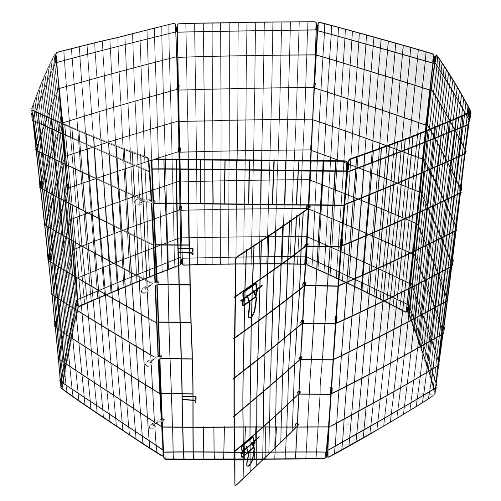 Puppy Dog Playpen Indoor Outdoor Pet Exercise Play Yard Pen Run Black ...