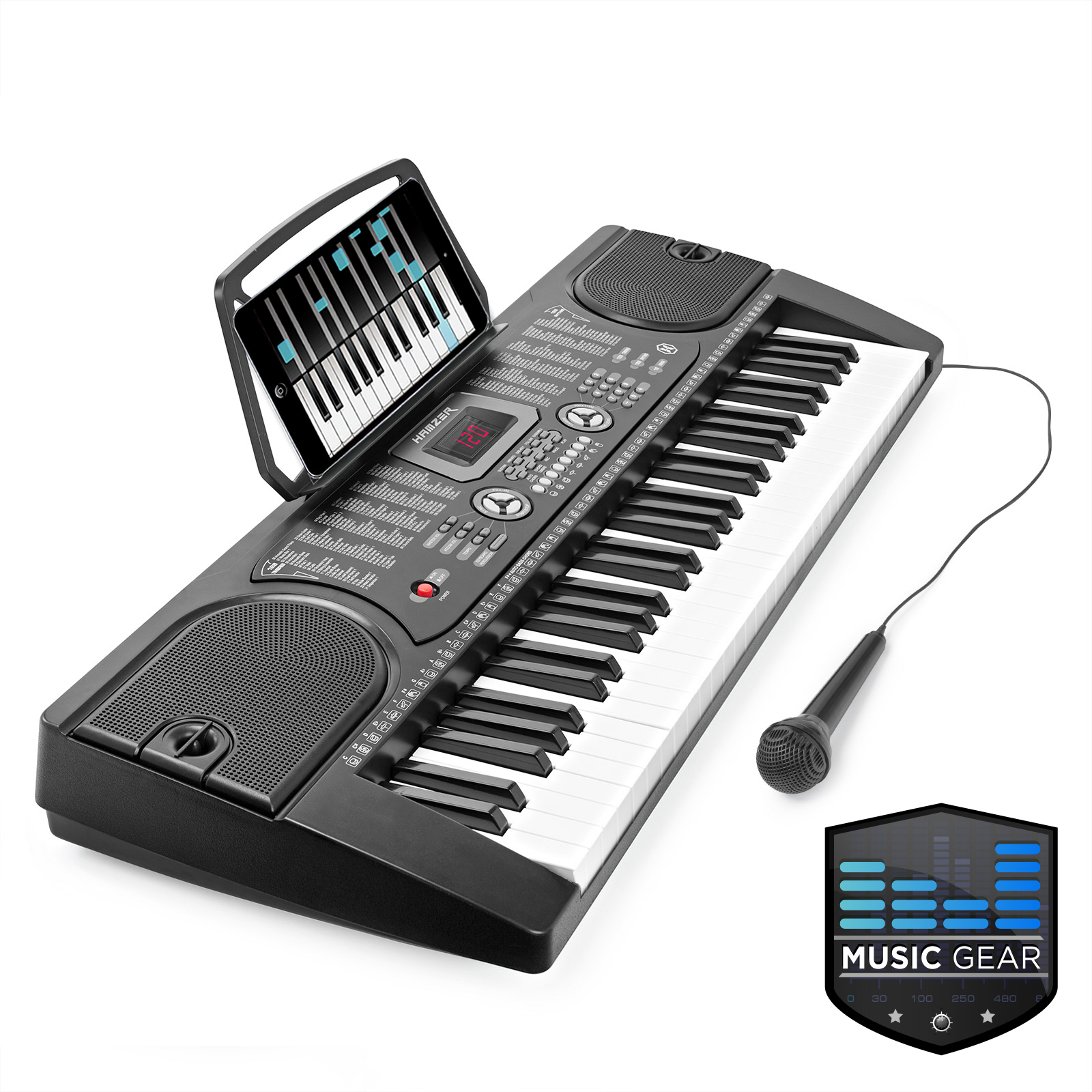 61-Key Digital Music Piano Keyboard - Portable Electronic Musical ...