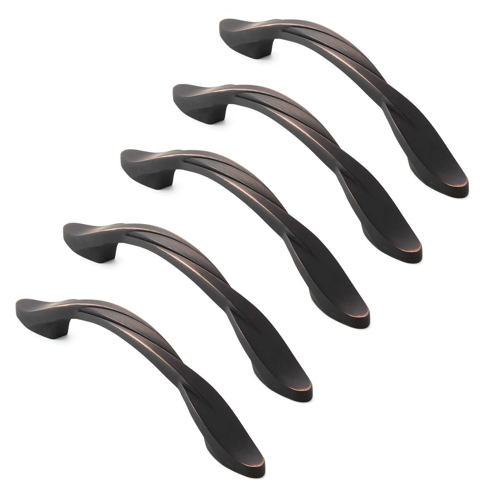 Braided 5" Kitchen Cabinet Door Handles Pulls Hardware M260 Oil Rubbed ...