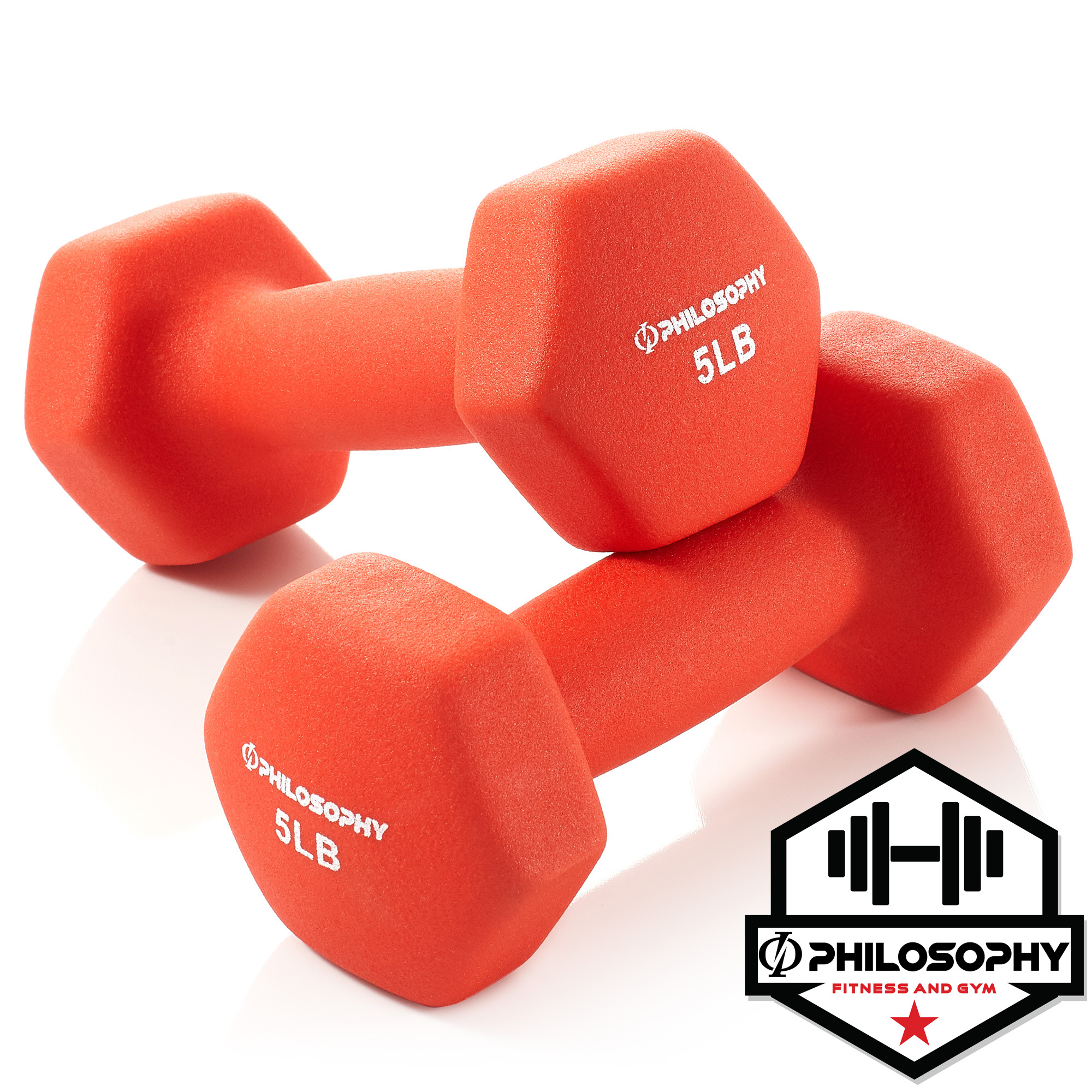 Neoprene Hex Dumbbell Hand Weights, Set of 2 - Workout Strength ...