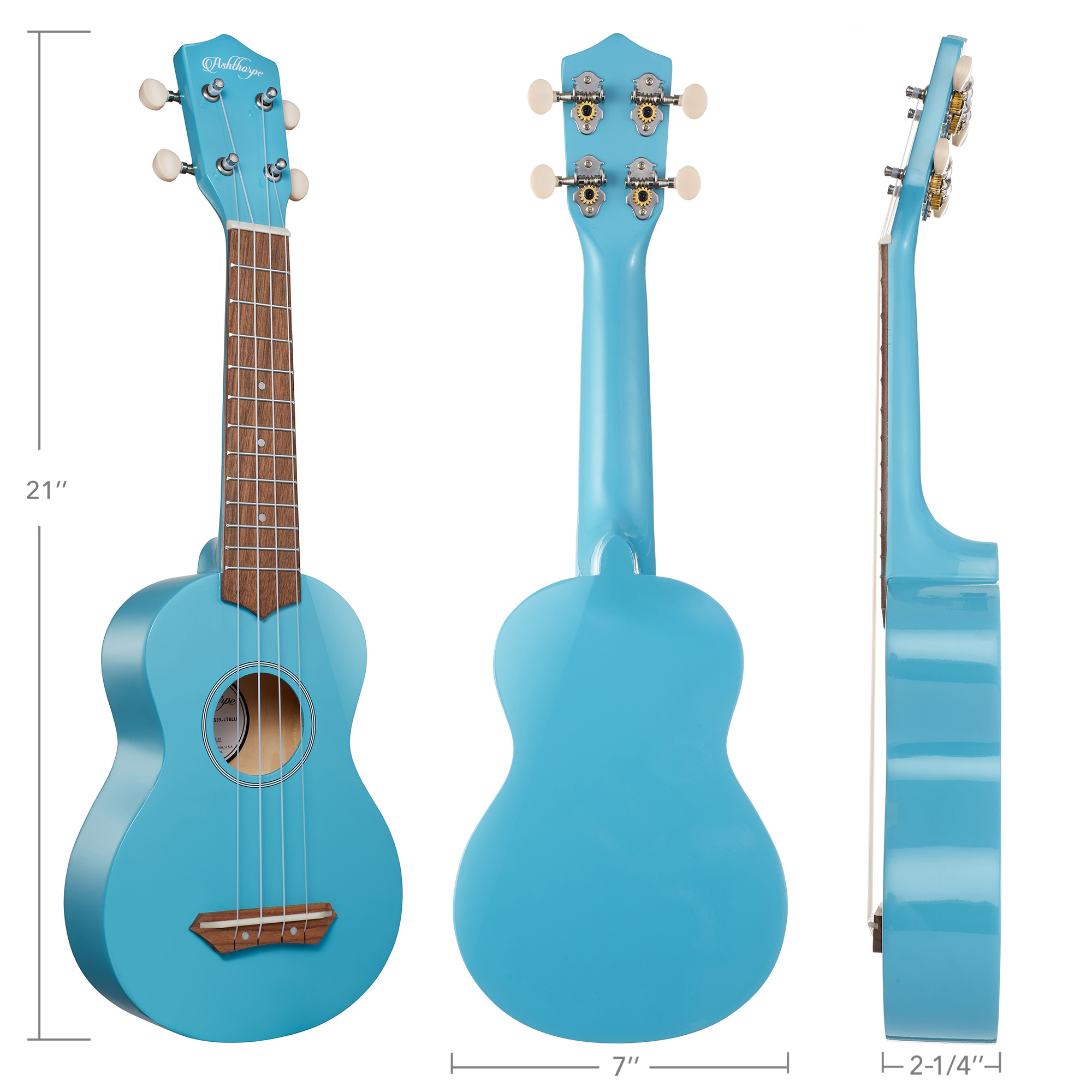 Soprano Ukulele Guitar for Beginners, 21" Uke Kids Starter Bundle Kit ...