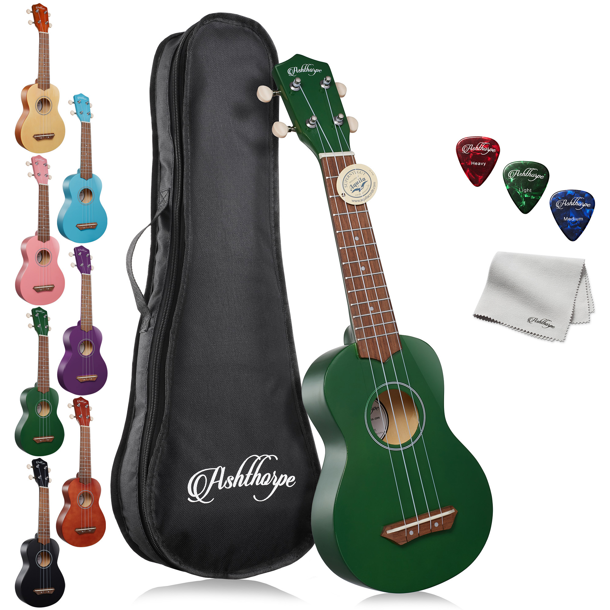 Soprano Ukulele Guitar for Beginners, 21" Uke Kids Starter Bundle Kit ...