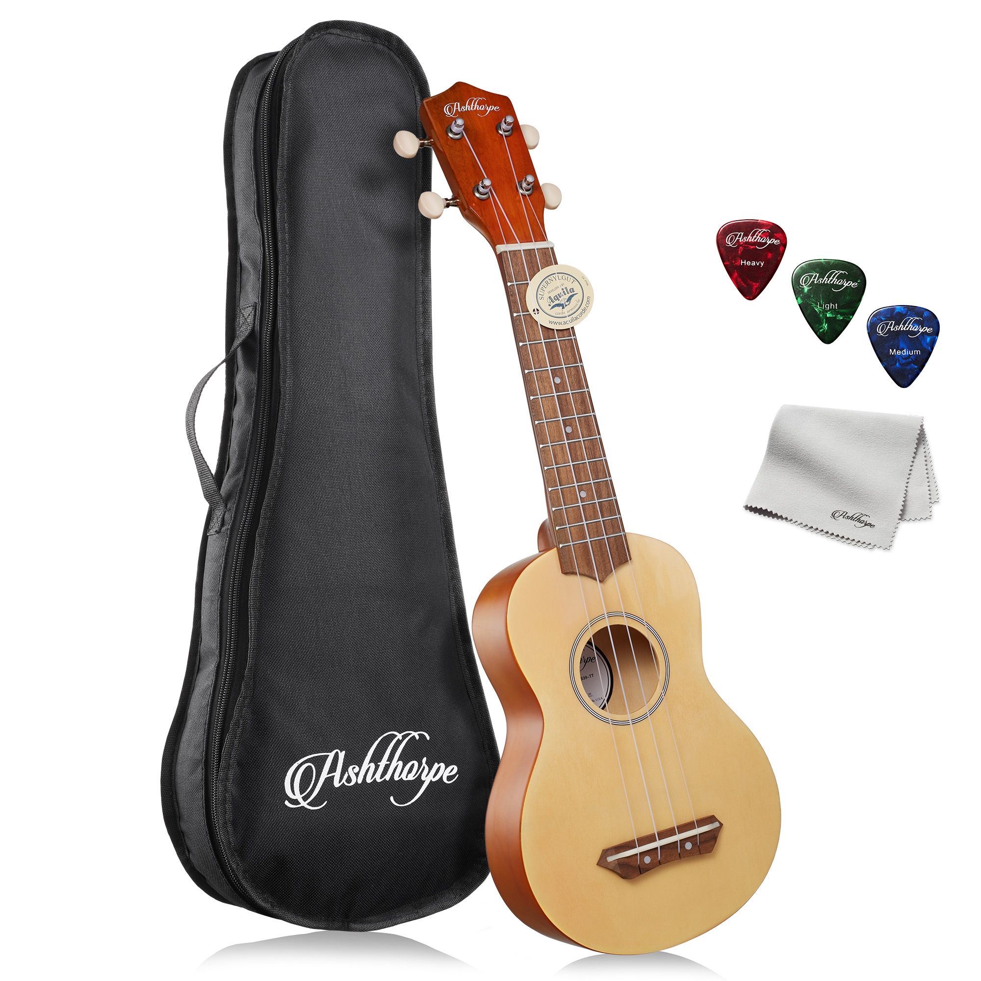 Soprano Ukulele Guitar for Beginners, 21" Uke Kids Starter Bundle Kit ...