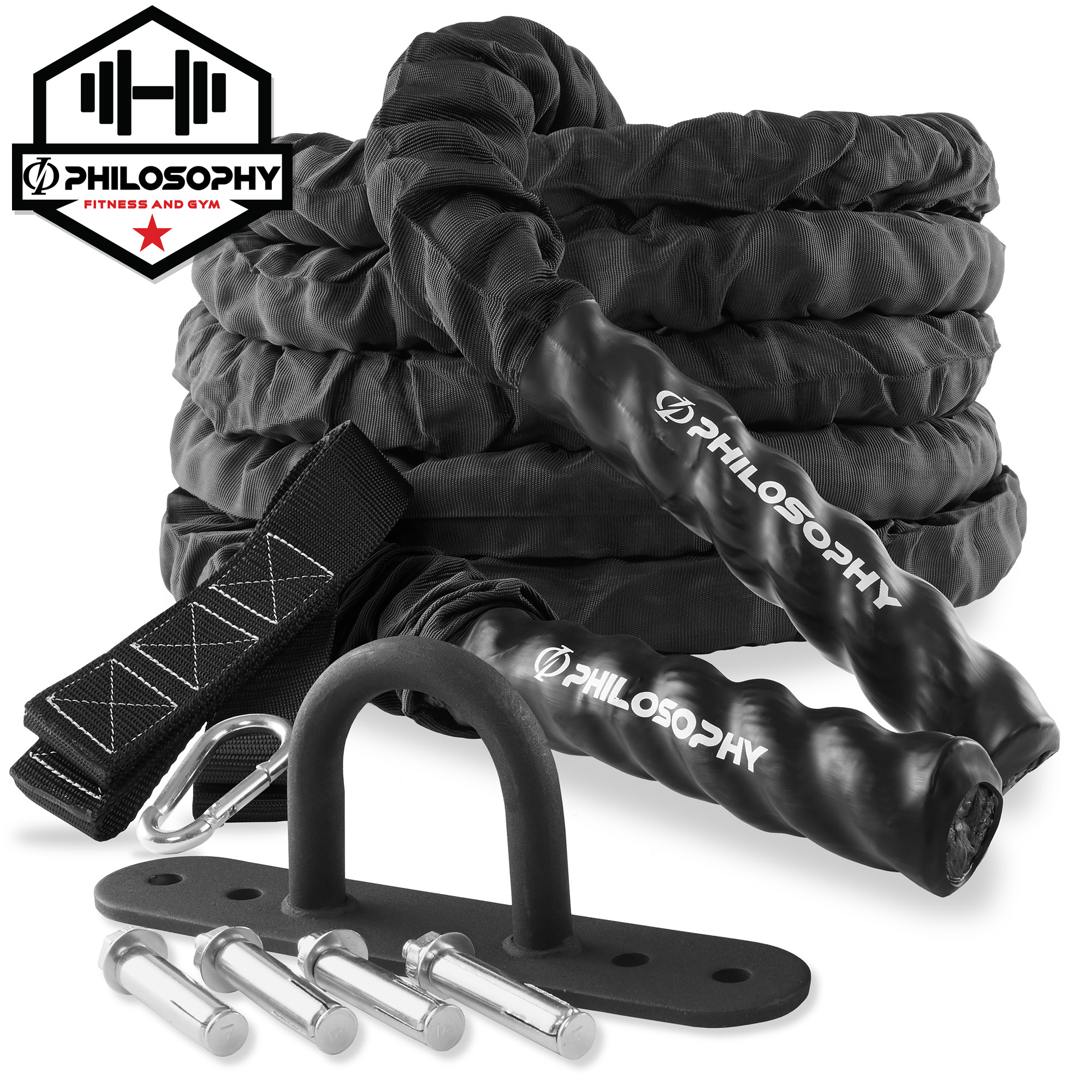 Gym Exercise Battle Rope with Cover with Anchor Kit | eBay
