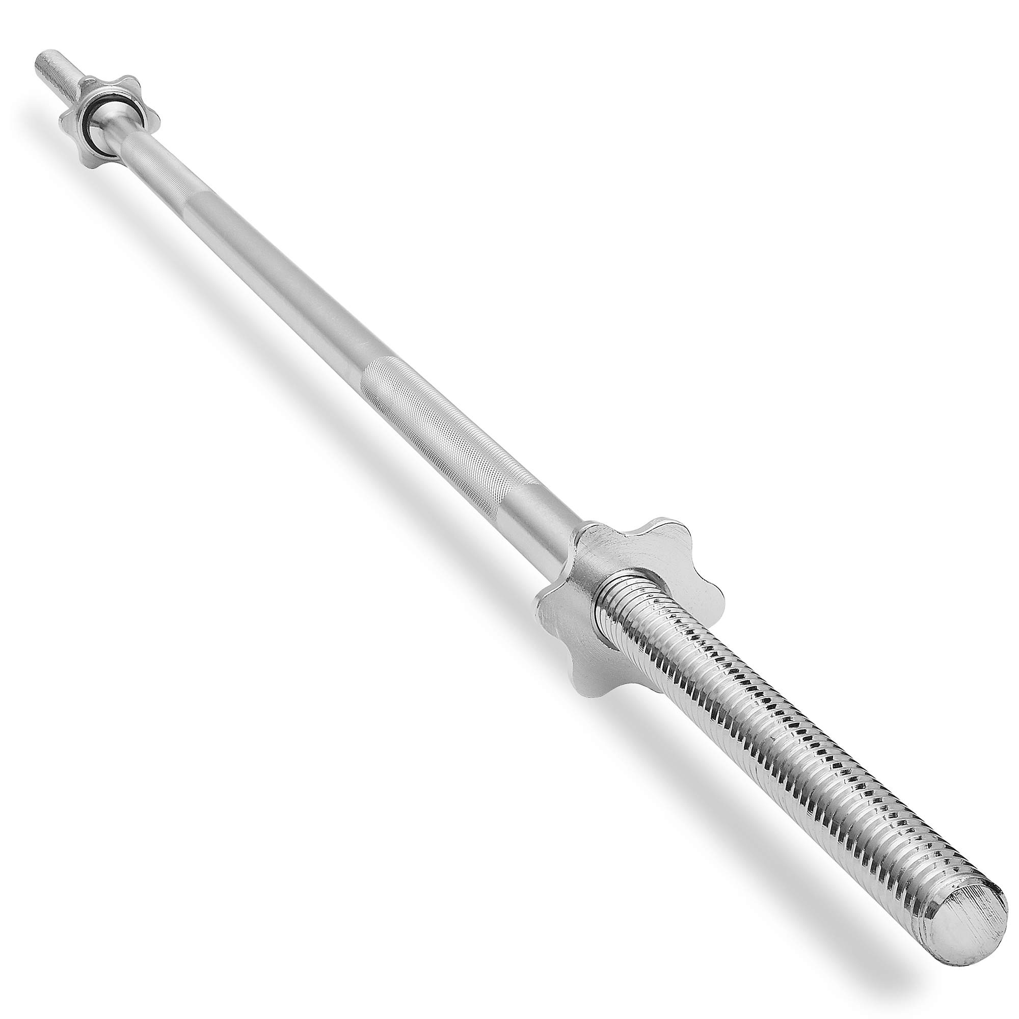 1" Standard Weightlifting Barbell, 6 FT Threaded Straight Bar with Star ...