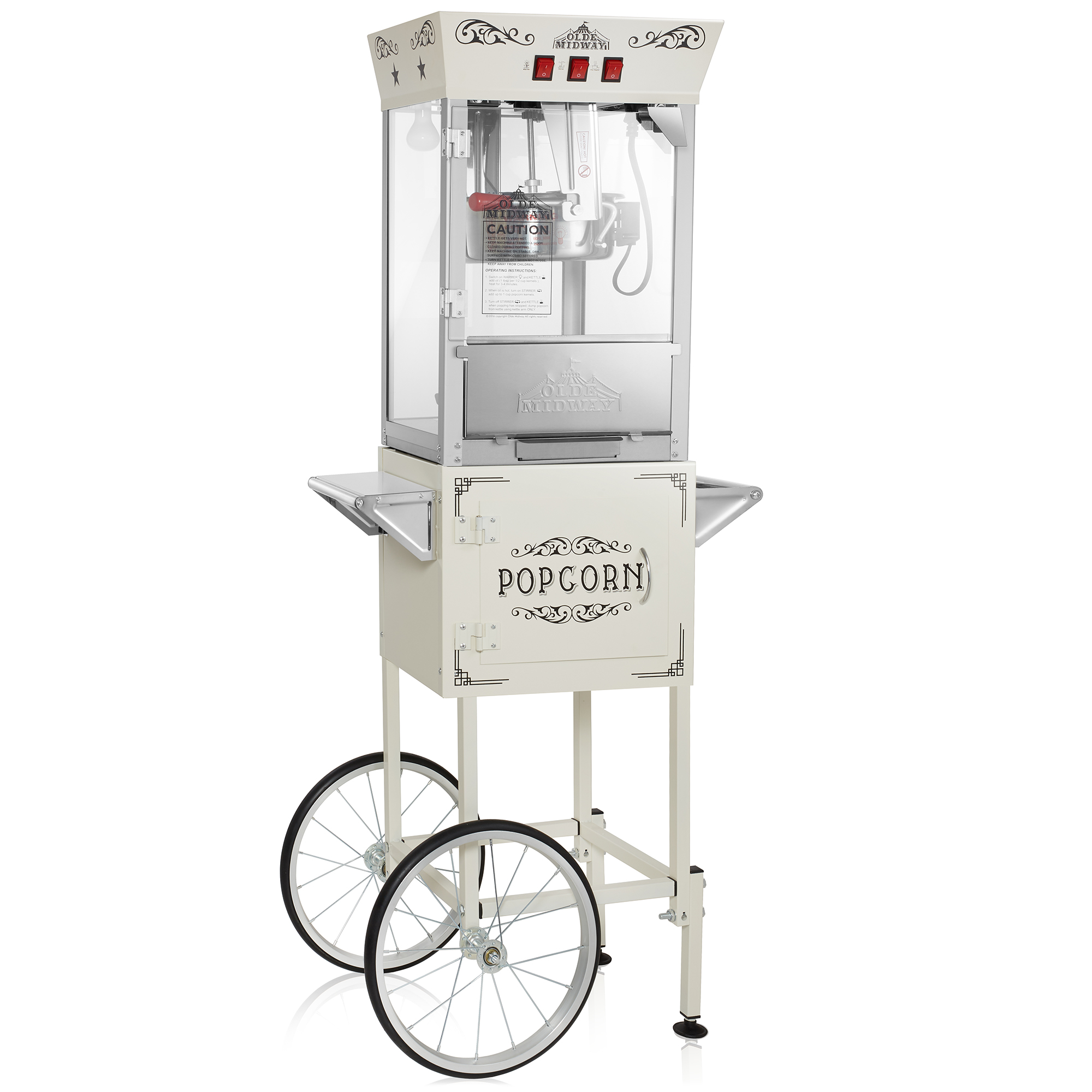 Movie Theater Popcorn Machine Maker Popper with Cart and 10 oz Kettle ...