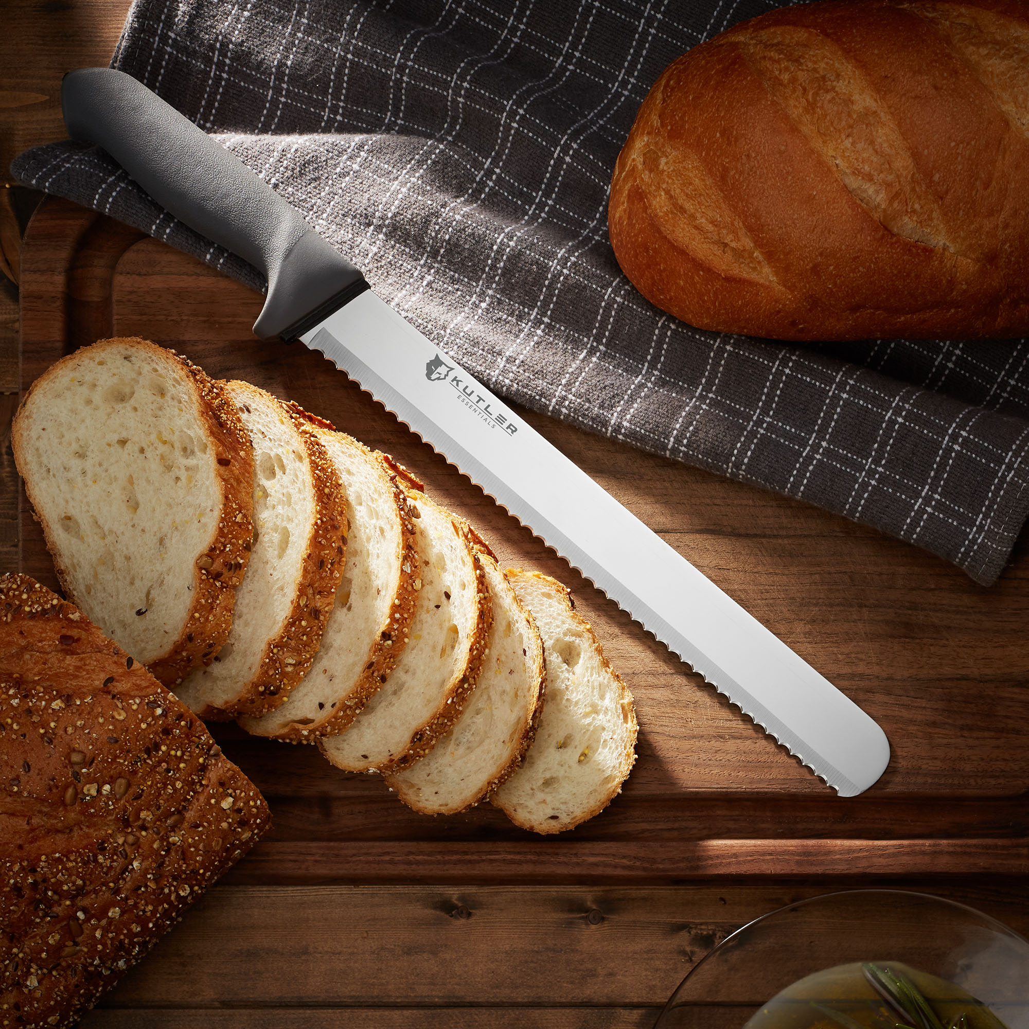 Professional Stainless Steel Serrated Blade Cake Slicing Bread Slicer ...