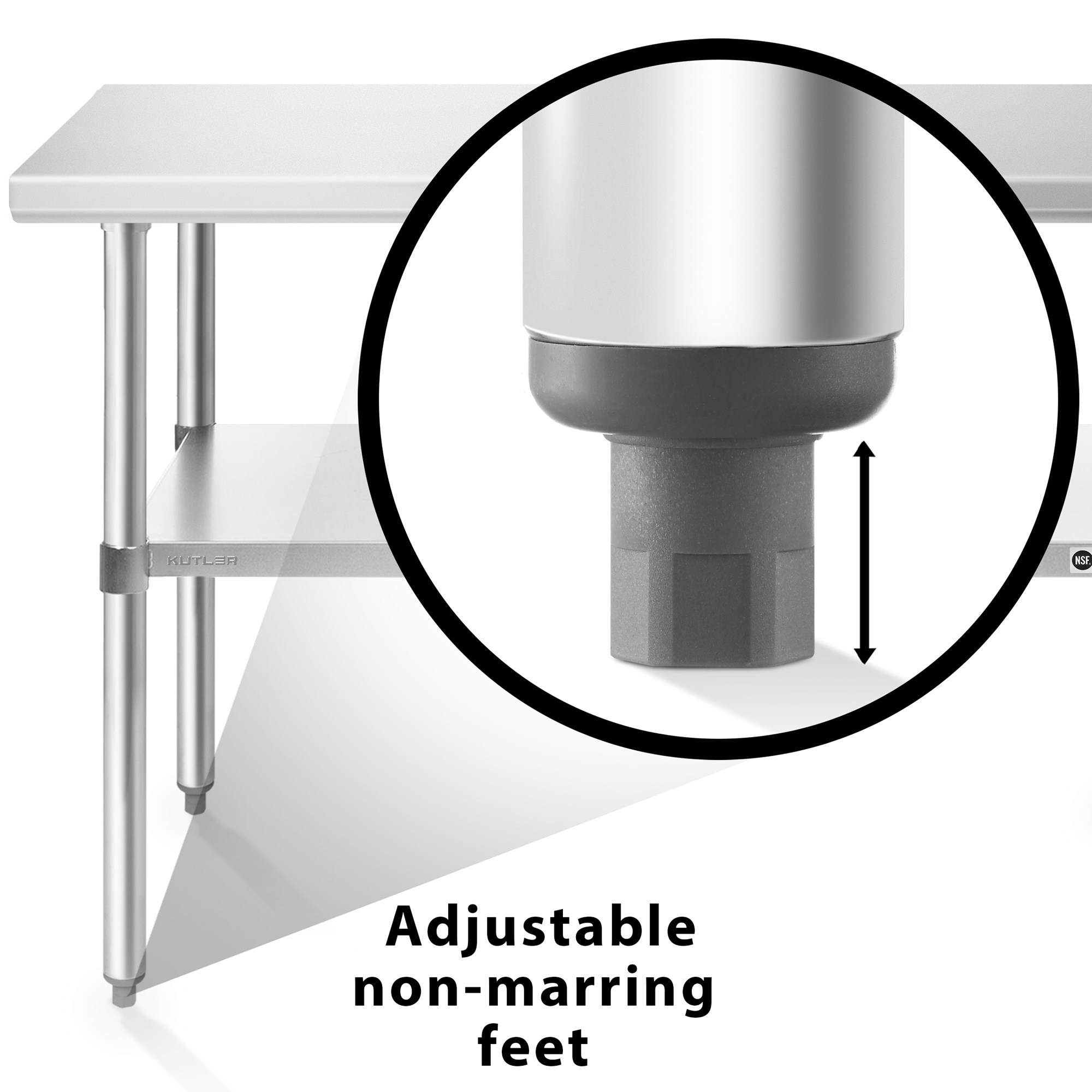 Stainless Steel Table, NSF Commercial Restaurant Kitchen Prep & Work ...