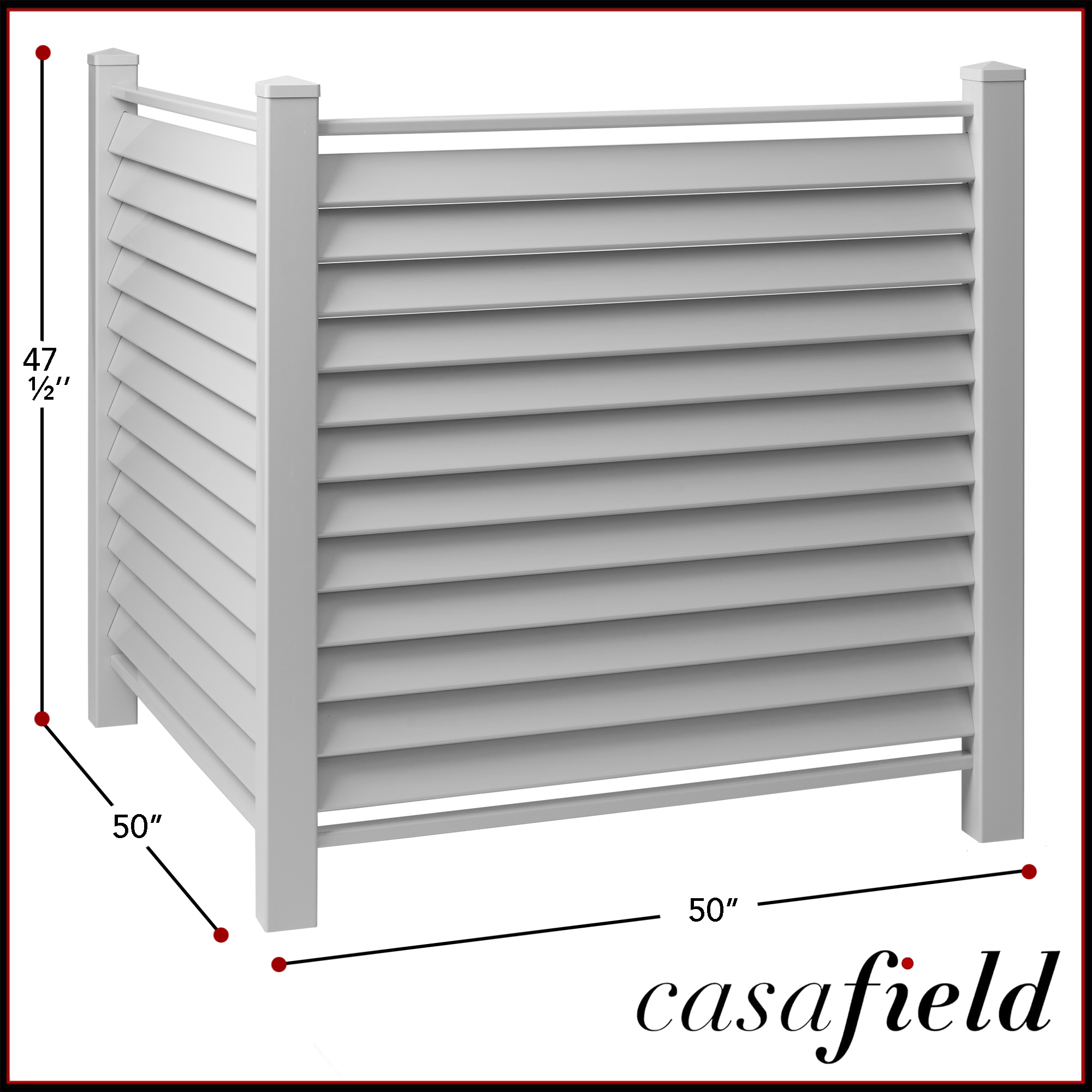 Privacy Screen - Outdoor Vinyl Fence Panel Enclosure for AC / Trash ...