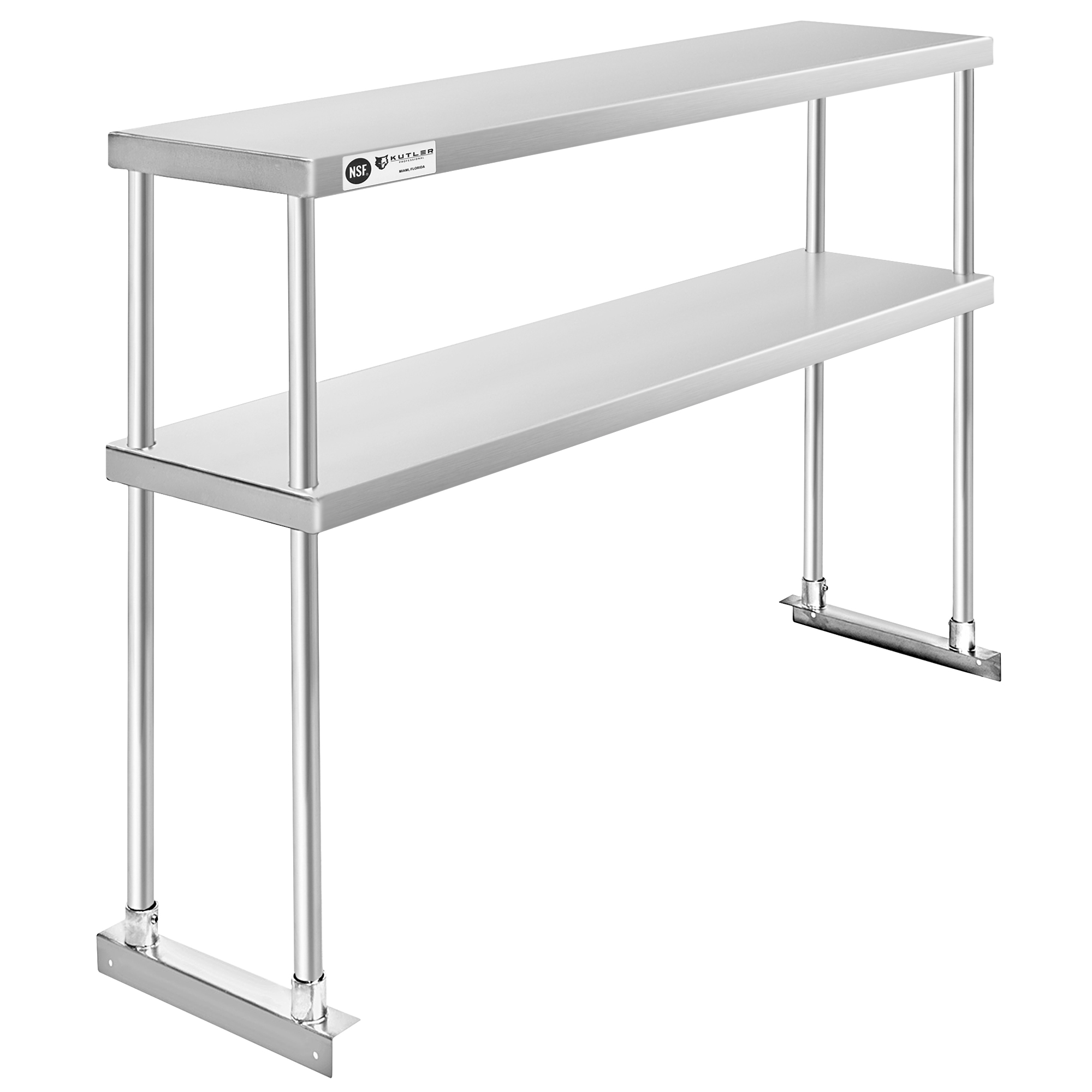 Stainless Steel Overshelves, NSF 2-Tier Shelves for Prep and Work ...