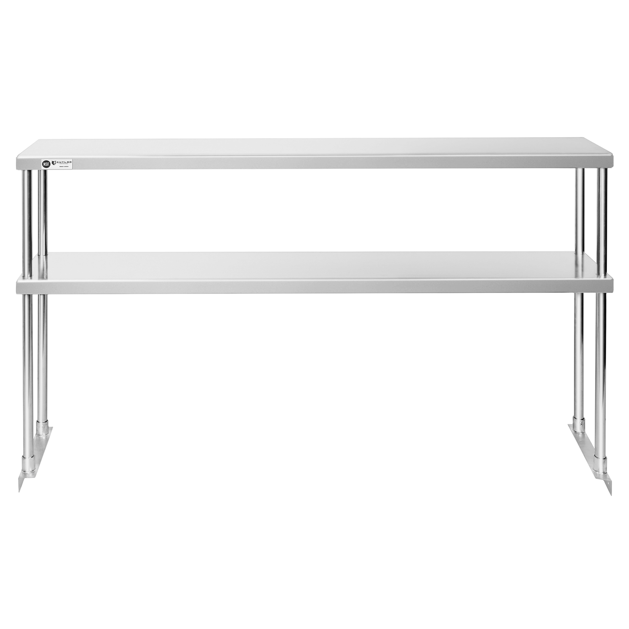 Stainless Steel Overshelves, NSF 2-Tier Shelves for Prep and Work ...