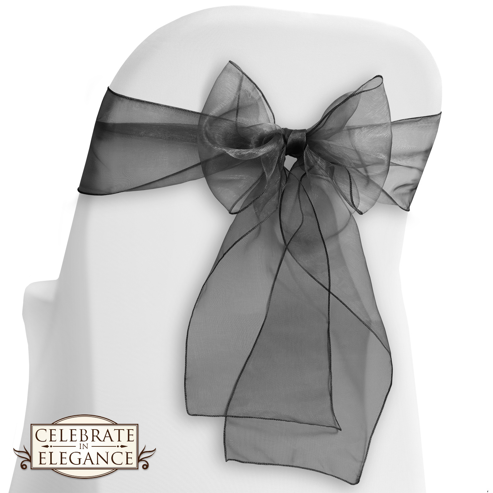 10 Organza Wedding Chair Cover Bow Sashes - Ribbon Tie Back Sash - Many ...