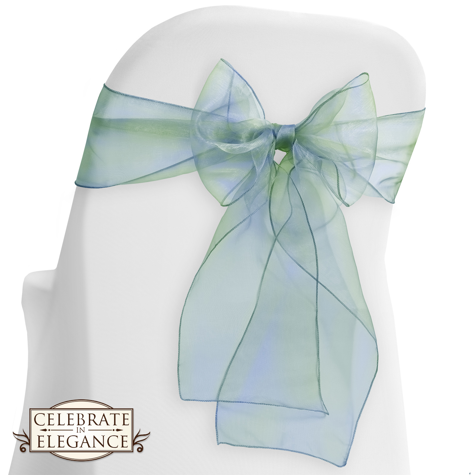 10 Organza Wedding Chair Cover Bow Sashes - Ribbon Tie Back Sash - Many ...