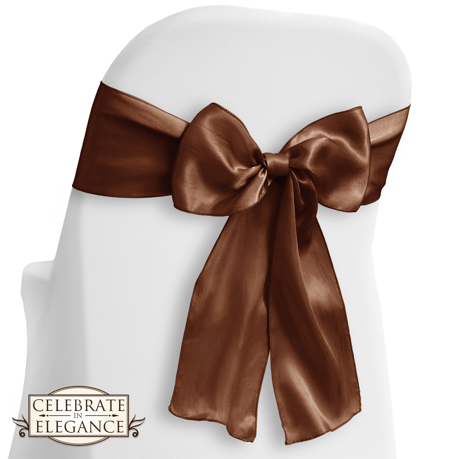 10 Satin Wedding Chair Cover Bow - Sashes - Ribbon Tie Back Sash - Many ...