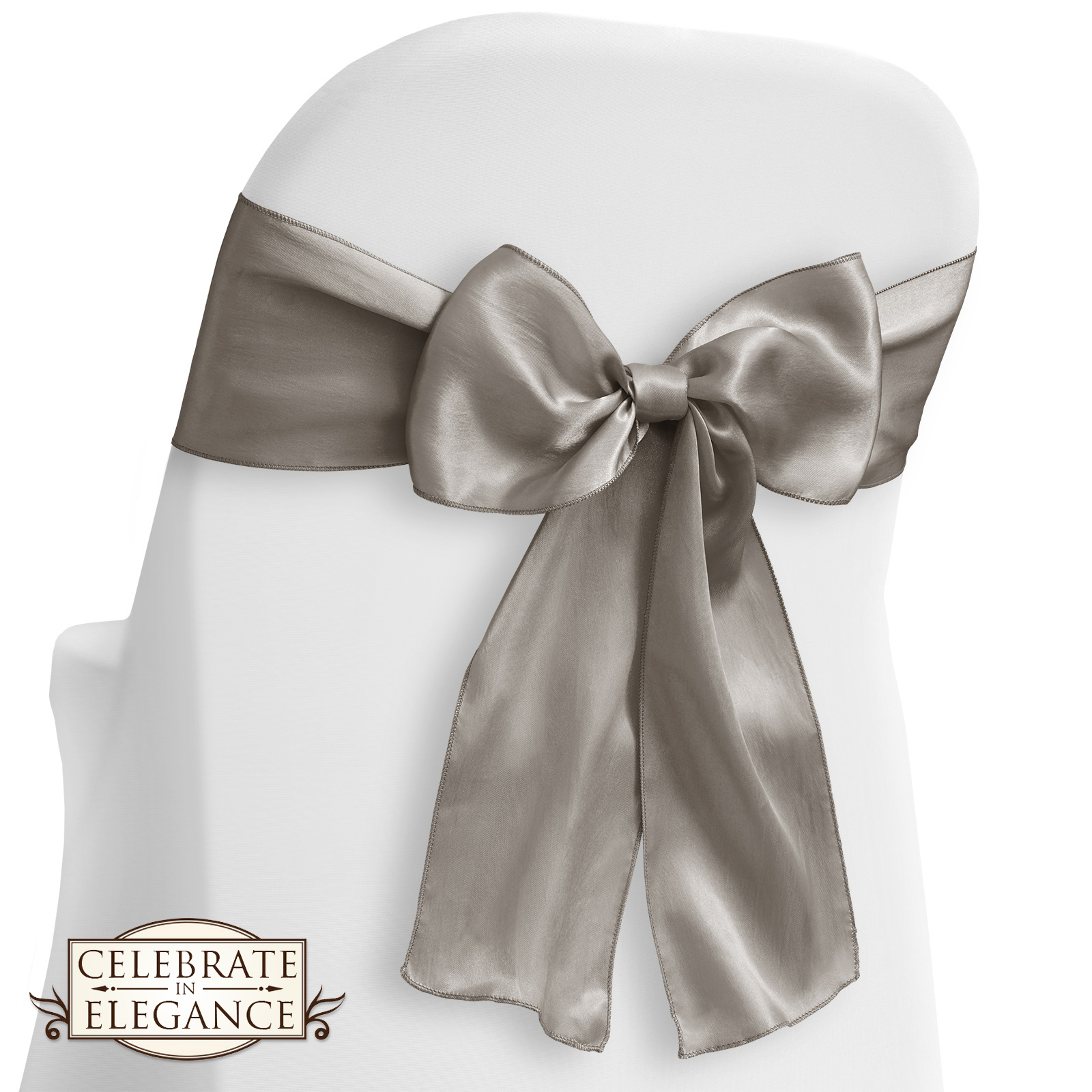 10 Satin Wedding Chair Cover Bow - Sashes - Ribbon Tie Back Sash - Many ...