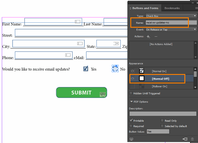 How To Create A Check Box Form Field In Adobe InDesign Webucator