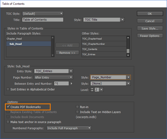How To Create A Table Of Contents In Adobe InDesign Webucator