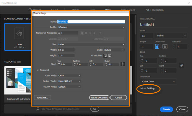 How To Create A New Document In Adobe Illustrator Webucator