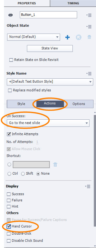 How to Add a Text Button in Adobe Captivate | Webucator
