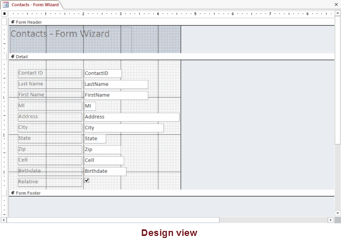 How To Create A Form With The Form Wizard In Microsoft Access Webucator