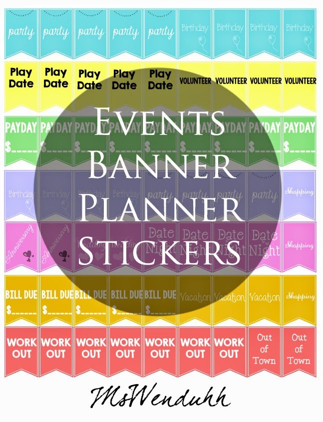 Special Events Banner Stickers | Wendaful Planning