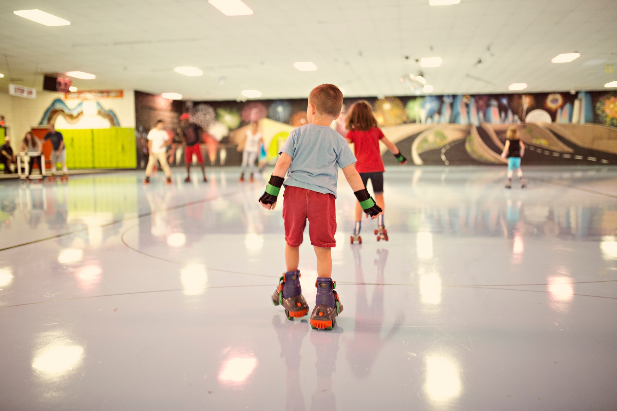 Family roller skating at a roller rink – Hartsville Pike Church of Christ