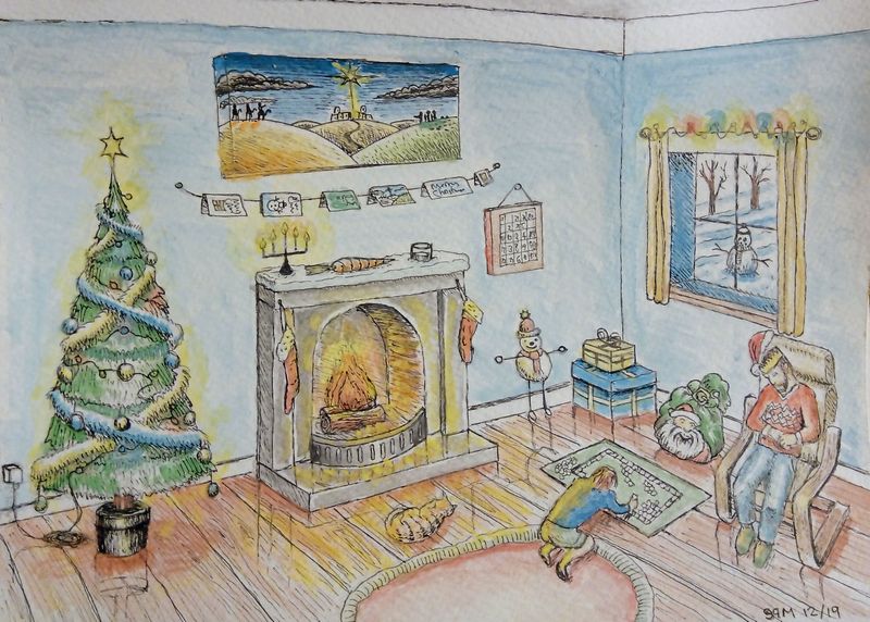 Family Christmas scene - WetCanvas: Online Living for Artists