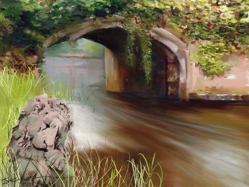 Garden Pond, Lion - WetCanvas: Online Living for Artists
