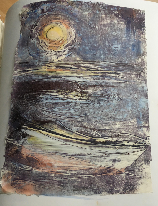 monoprint plus watercolour on rice paper - WetCanvas: Online Living for Artists