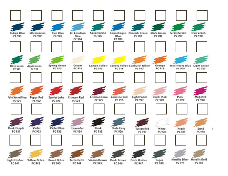 Prismacolor color charts - WetCanvas: Online Living for Artists