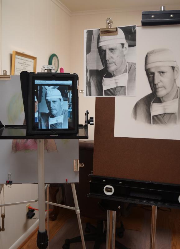 Ipad for reference photos attached to easel - WetCanvas: Online Living ...