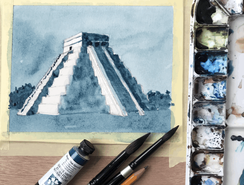 Paint Review - Mayan Blue Genuine (Daniel Smith) - WetCanvas: Online ...