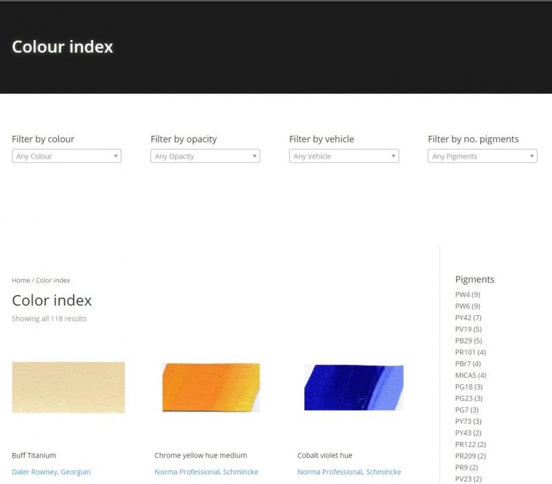 Wanted to share my nerdy color index. :D - WetCanvas: Online Living for ...