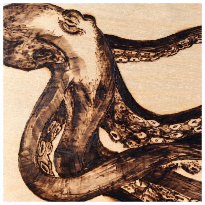 Pyrography 2 - Octopus - WetCanvas: Online Living for Artists