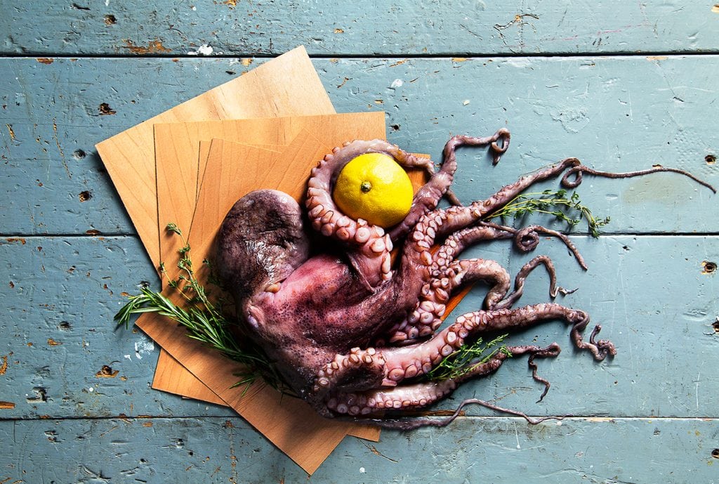 Cedar Wrapped Octopus with Herbs Recipe | Wildwood Grilling