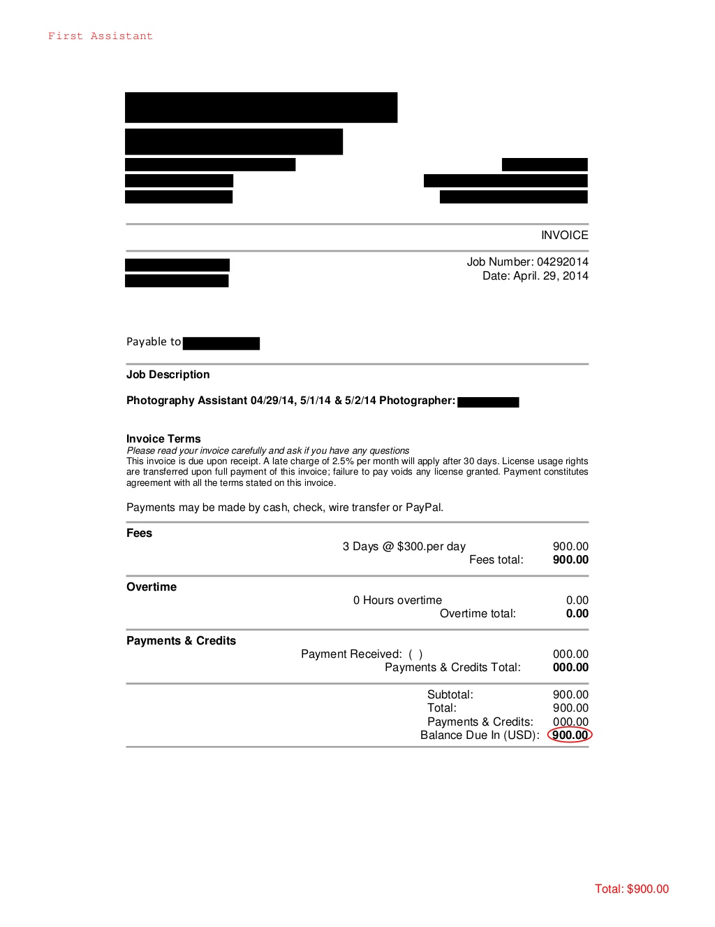 Expert Advice: Client Invoices for Photographers
