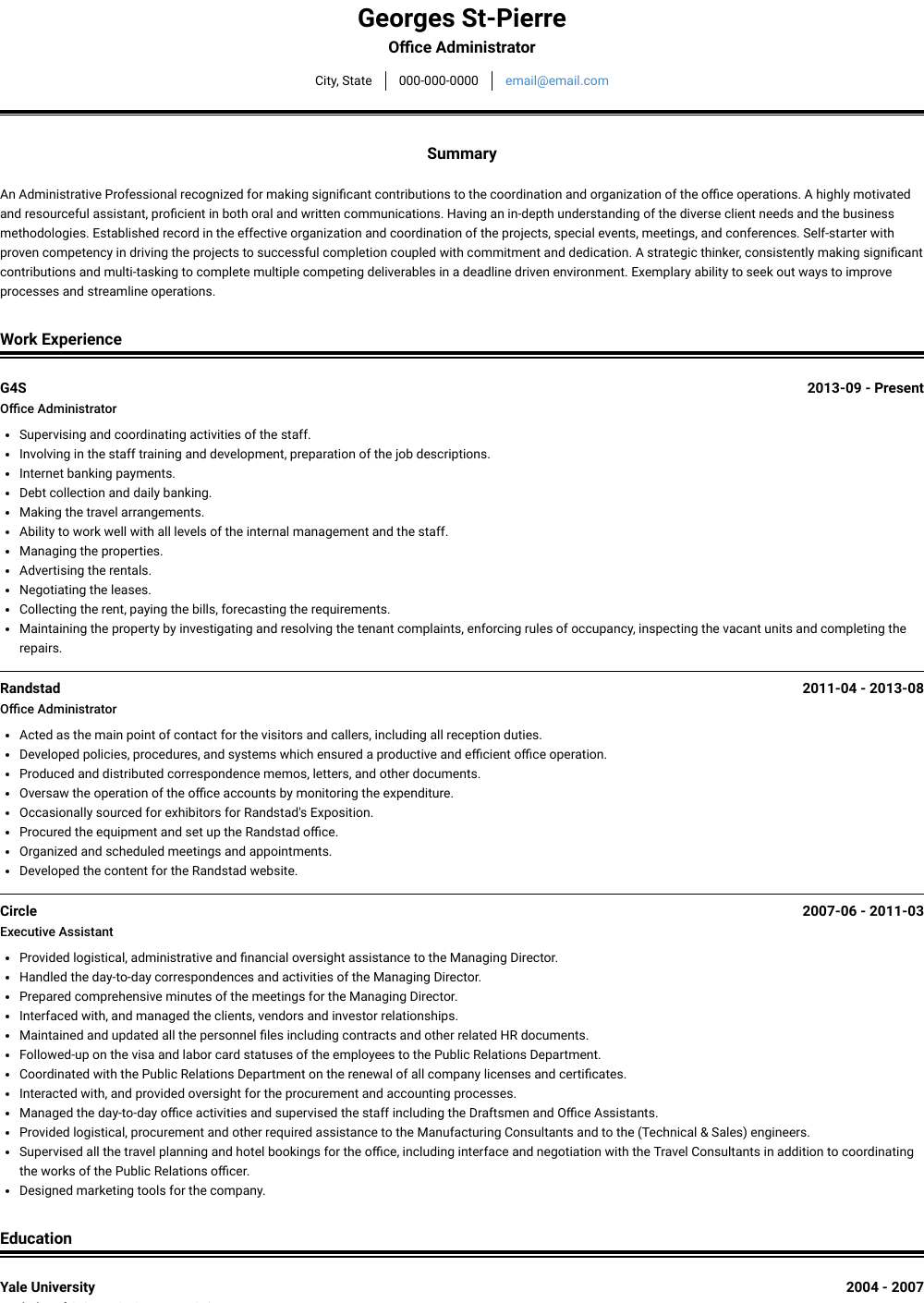 Administrator Resume Samples And Templates VisualCV
