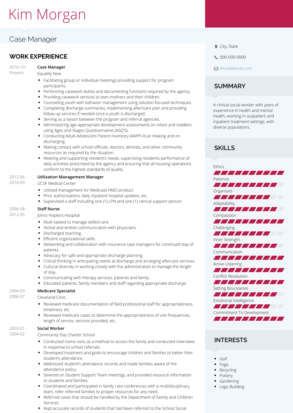 Case Manager Resume Samples And Templates VisualCV
