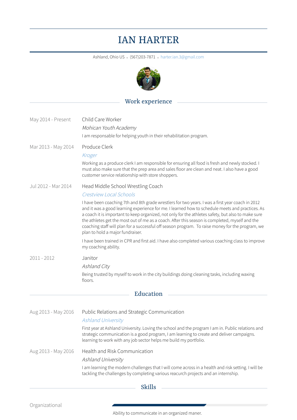 Child Care Worker Resume Samples And Templates VisualCV