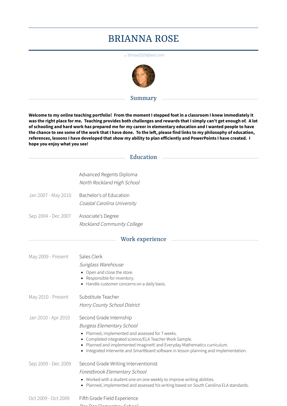 Sales Clerk - Resume Samples and Templates | VisualCV